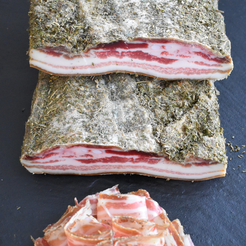 Lard sec du Valais IGP: morceau d’environ 600g – Boucherie Bovier